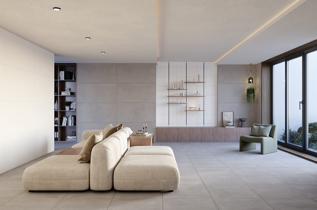 Elegant Grey Everest Porcelain Tiles in Matt Finish for Walls and Floo ...